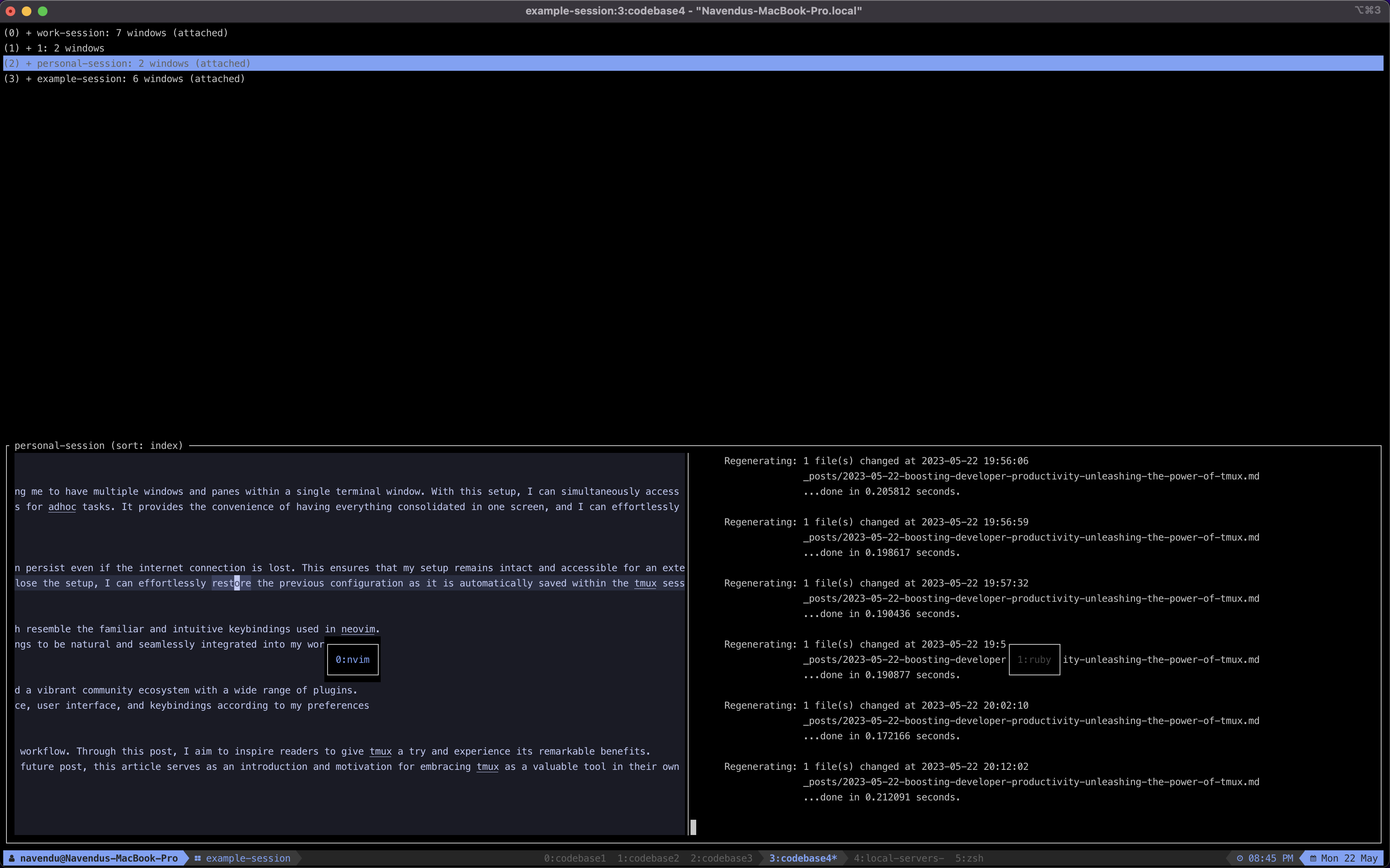 Boosting Developer Productivity Unleashing The Power Of Tmux Navendu Duari